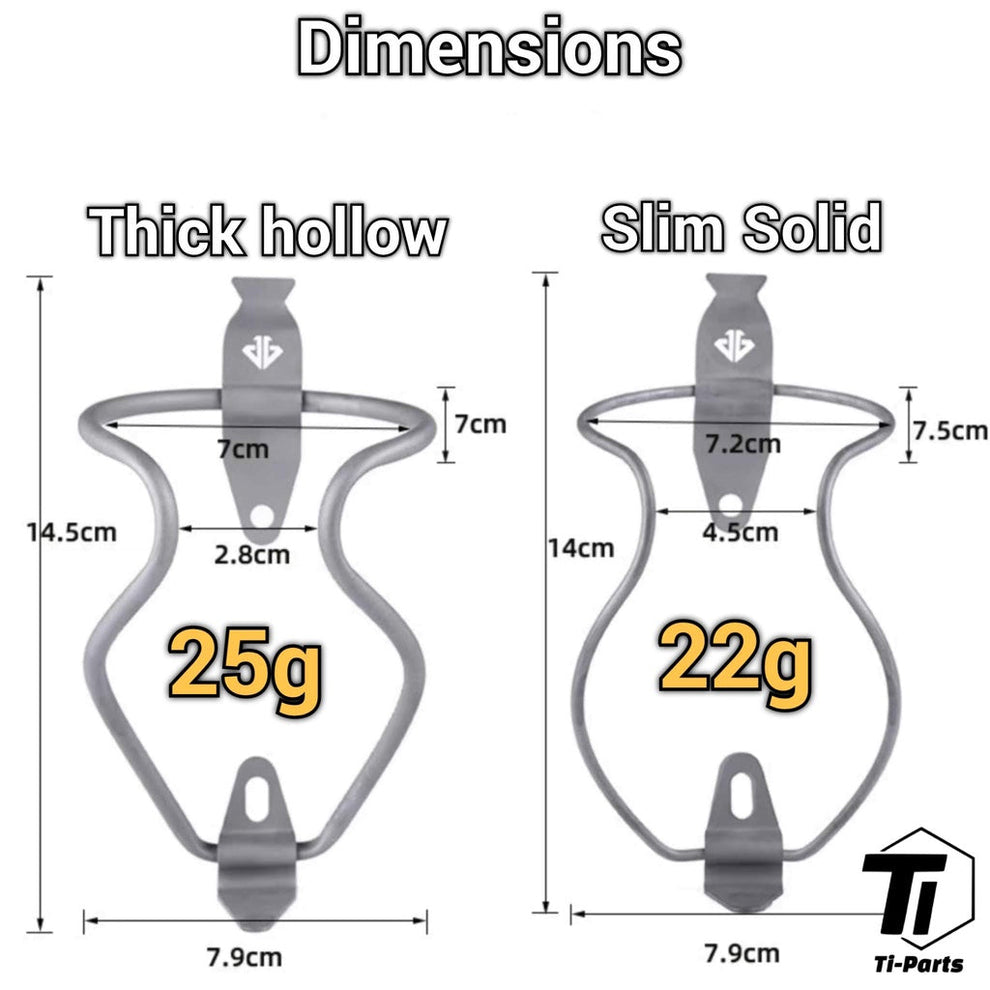 Titanium Bottle Cage | 25g Thick & Hollow | 22g Slim & Solid – Ti-Parts ...