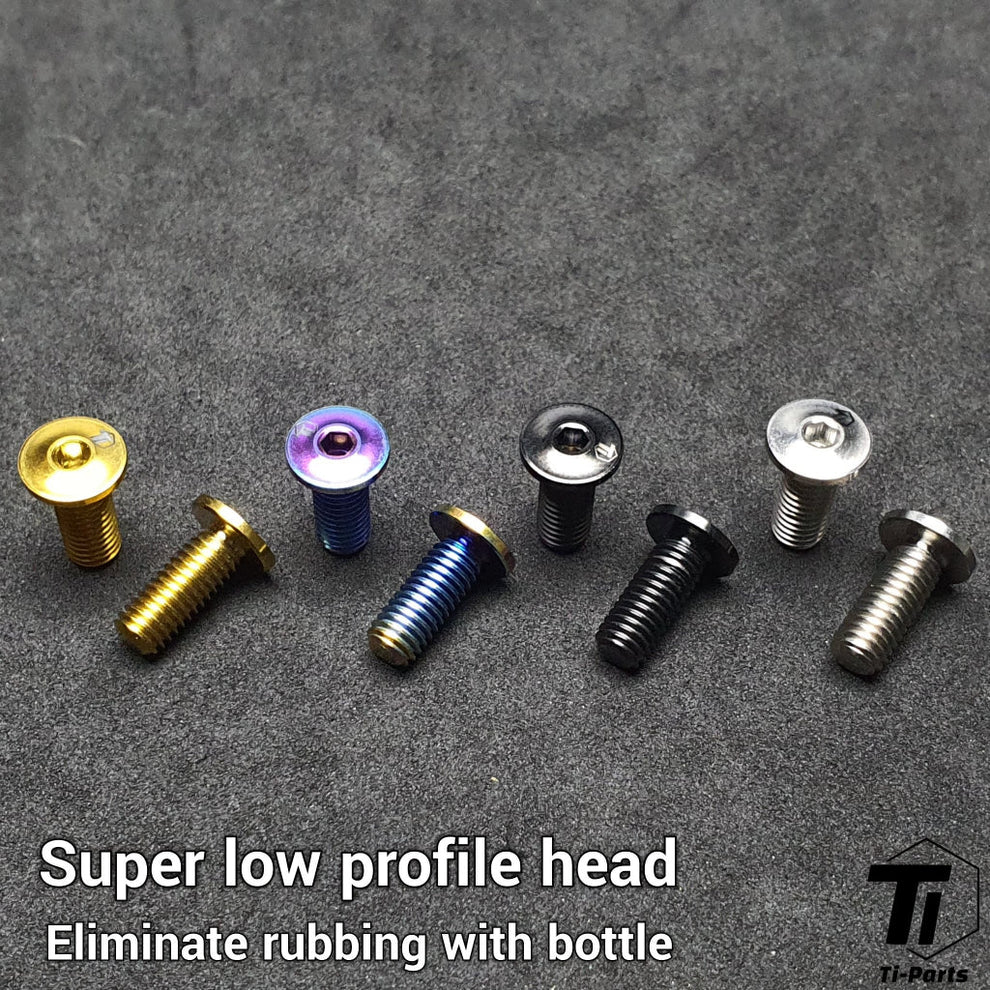 Flat Head Titanium Bolts For Bottle Cage Mounts | Low Profile Fidlock ...